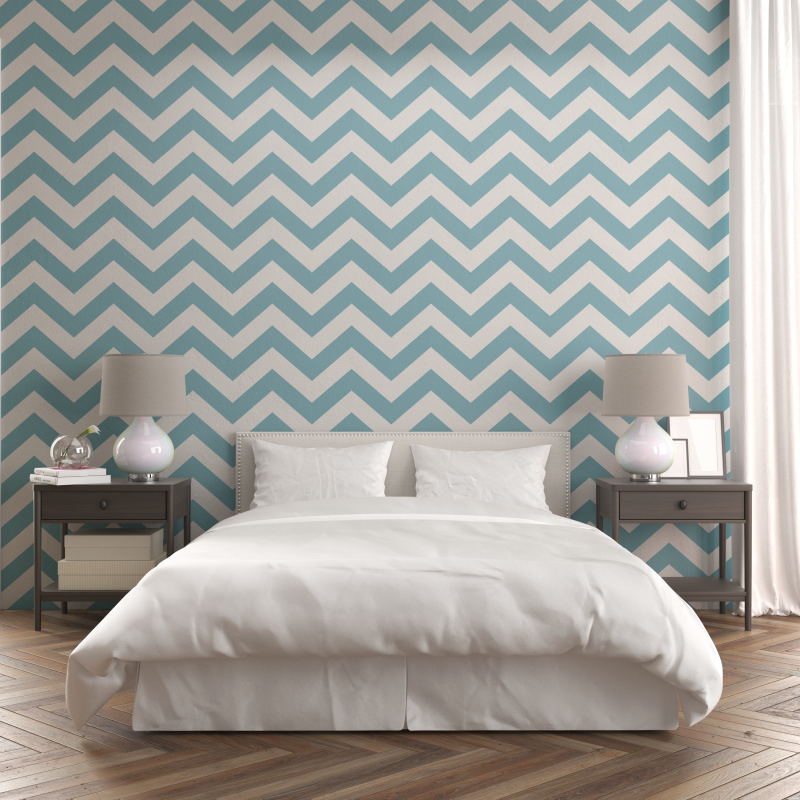Turquoise Zig Zag Wallpaper